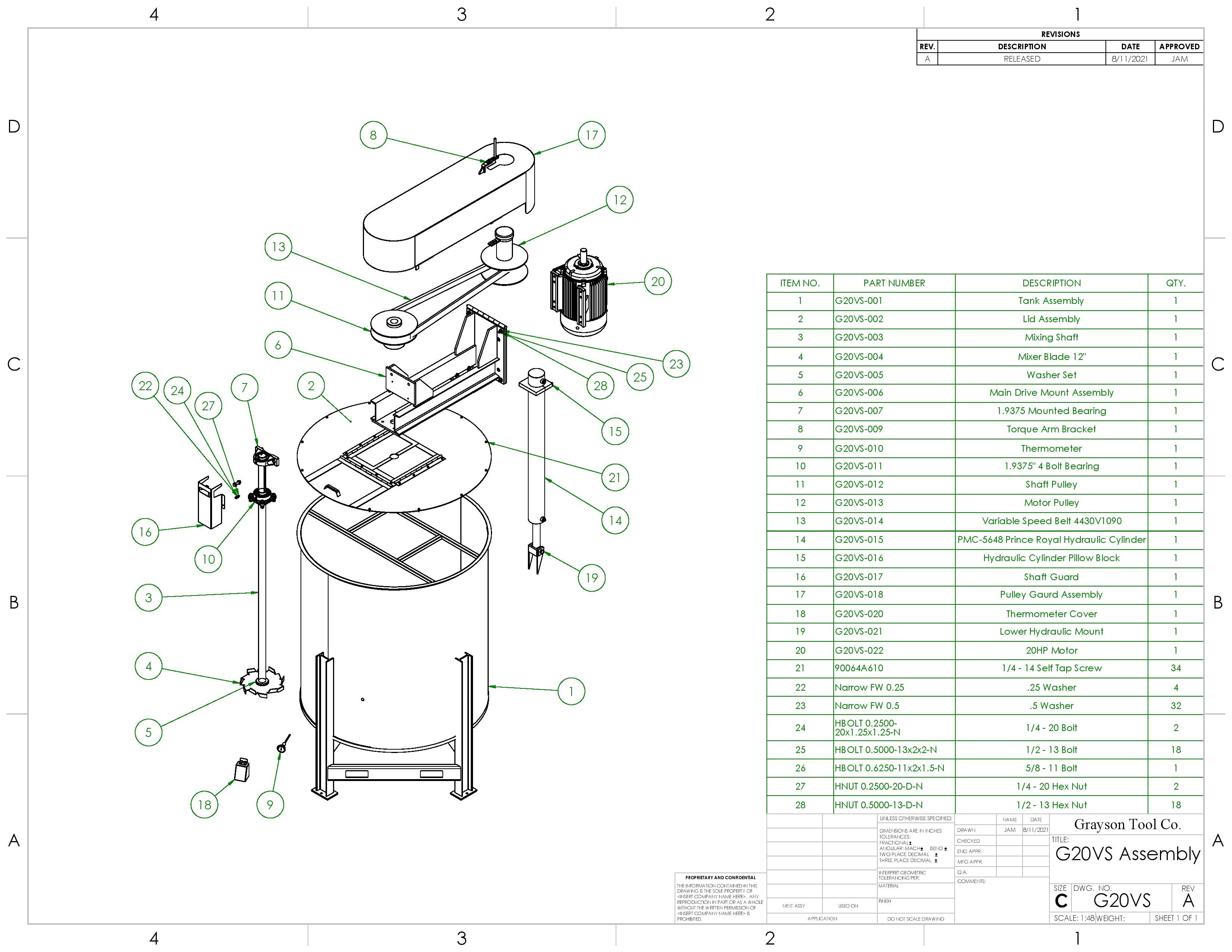 G20-5000 Blender Parts – Grayson Tool