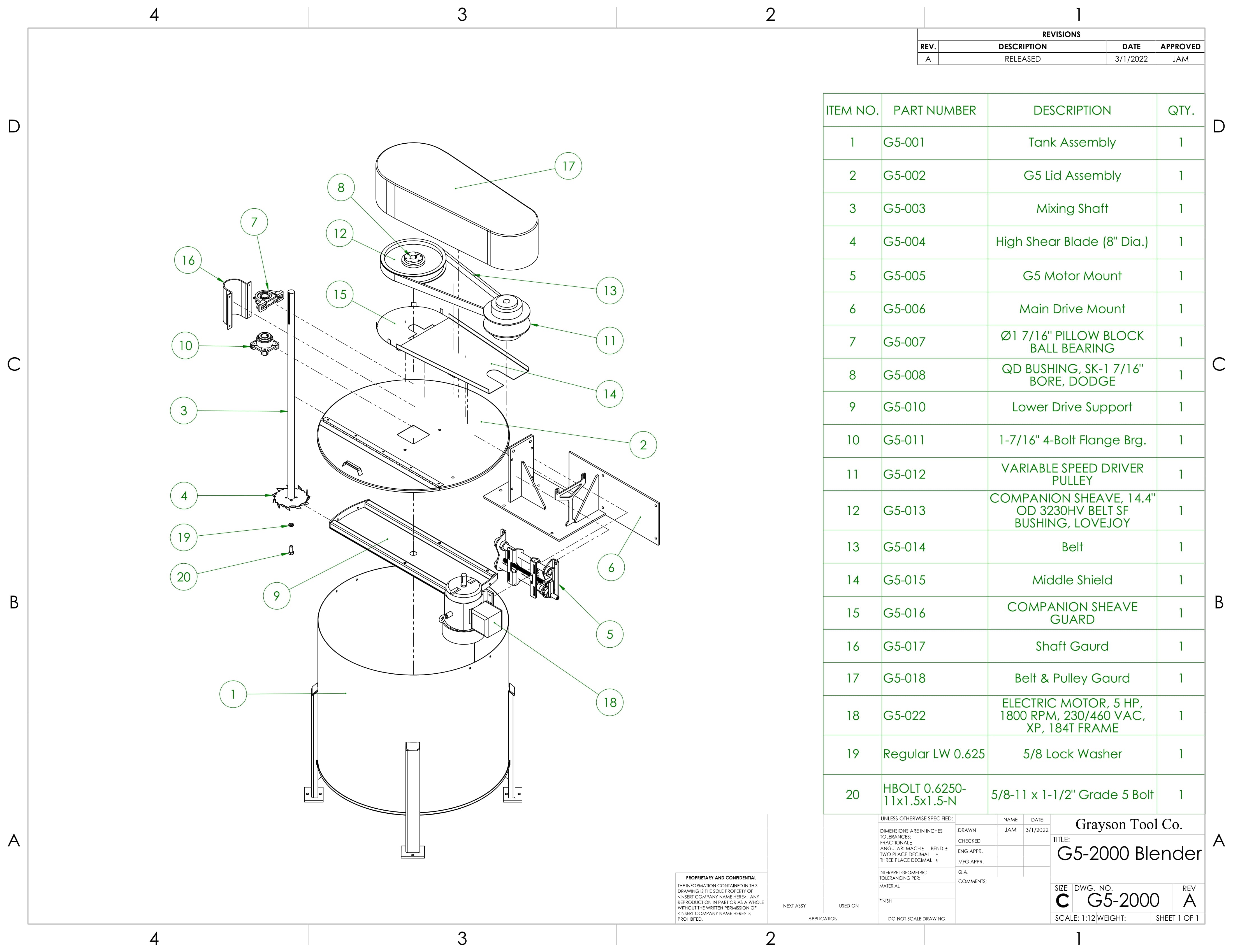 G5-2000 Blender Parts – Grayson Tool
